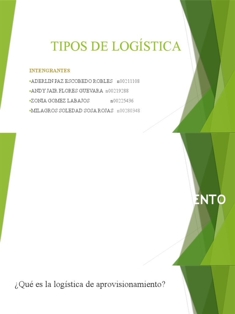 Tipos de Logistica 1 | PDF | Logística | Obtención
