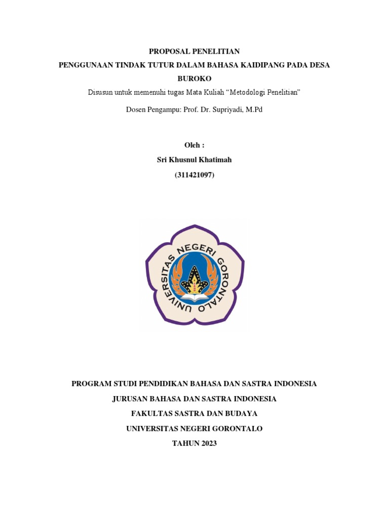Proposal Penelitian - Sri Khusnul K. | PDF