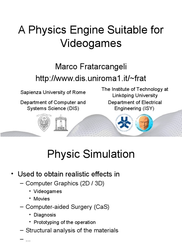 Game Physics | PDF | Computational Science | Applied And Interdisciplinary Physics