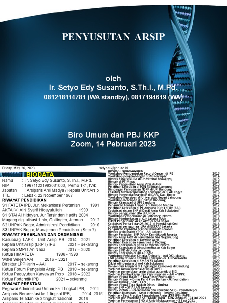 Penyusutan Arsip - Edy | PDF