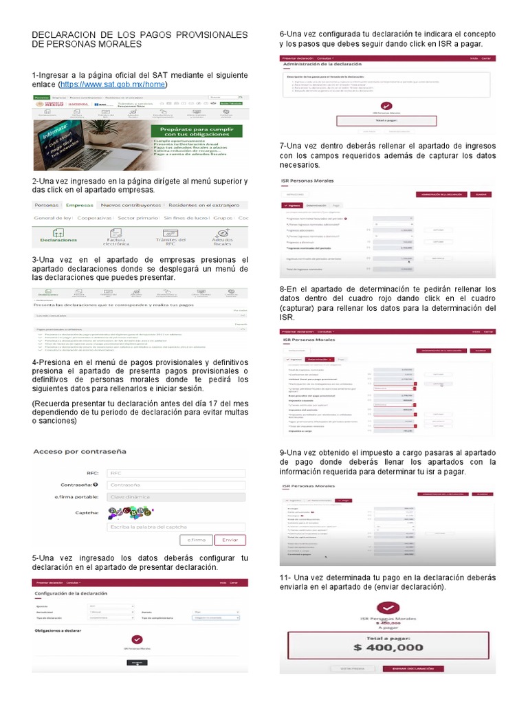 Manual Declaracion de Pagos Provisionales Personas Morales | PDF Manual Declaracion de Pagos Provisionales Personas Morales | PDF