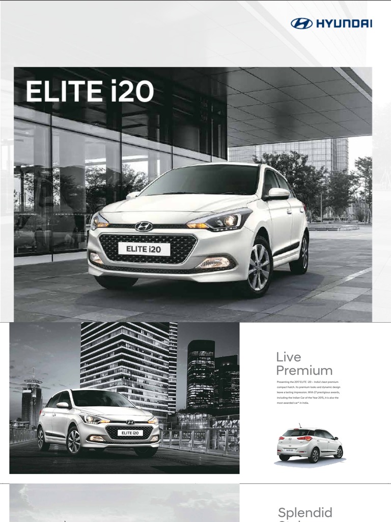 Elite I20 Brochure 2017 | PDF | Anti Lock Braking System | Car