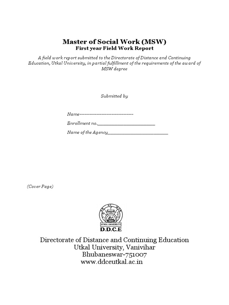 MSW Project Guidelines | PDF | Learning | Cognition