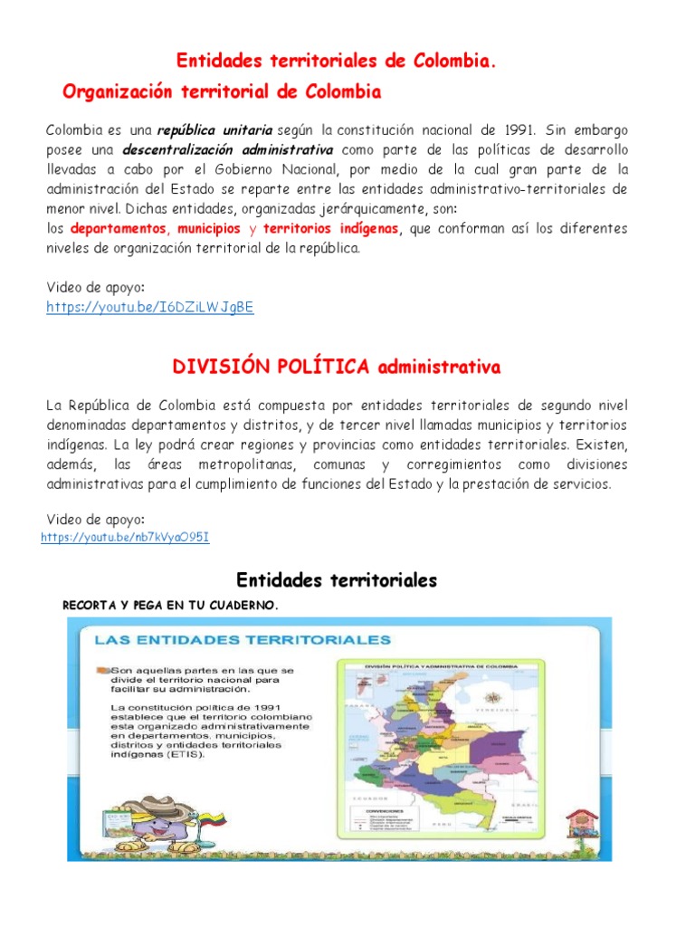 Entidades Territoriales de Colombia Marzo 29 Tercero | PDF | Gobierno