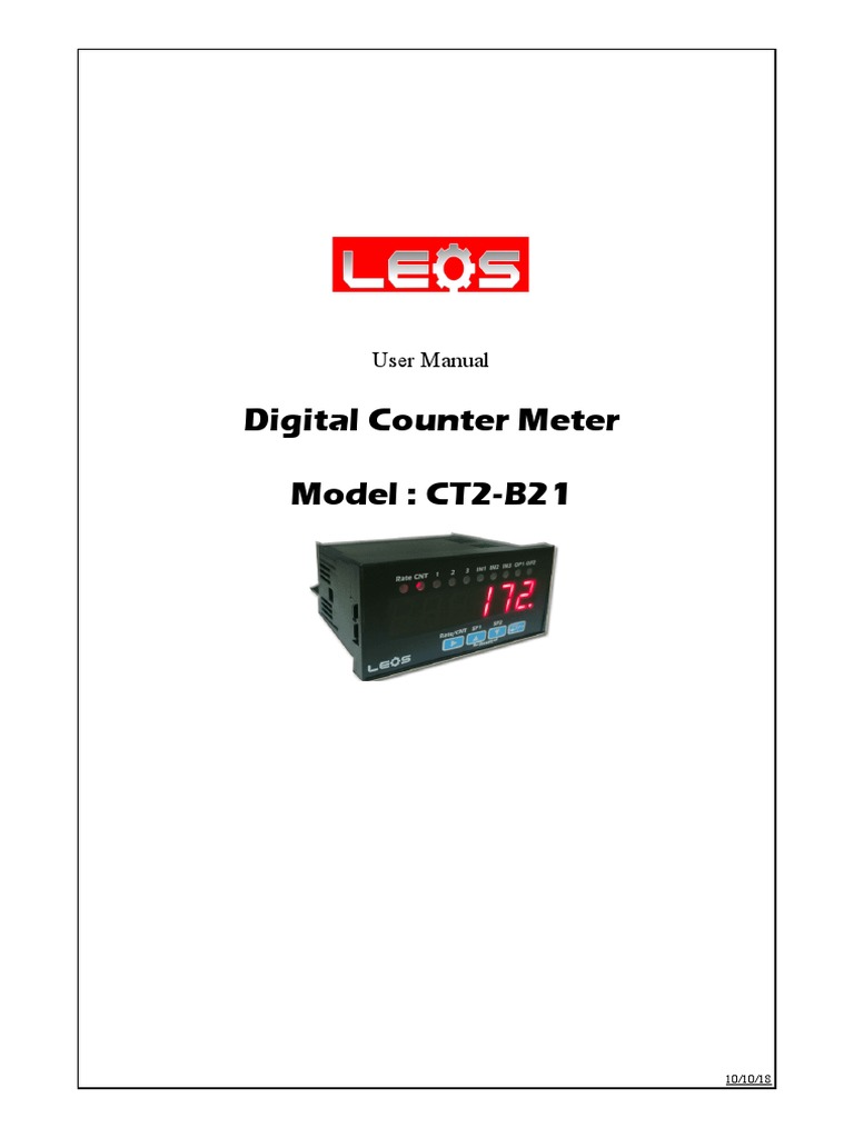 LEOS - CT2-B21 Digital Counter Meter | PDF