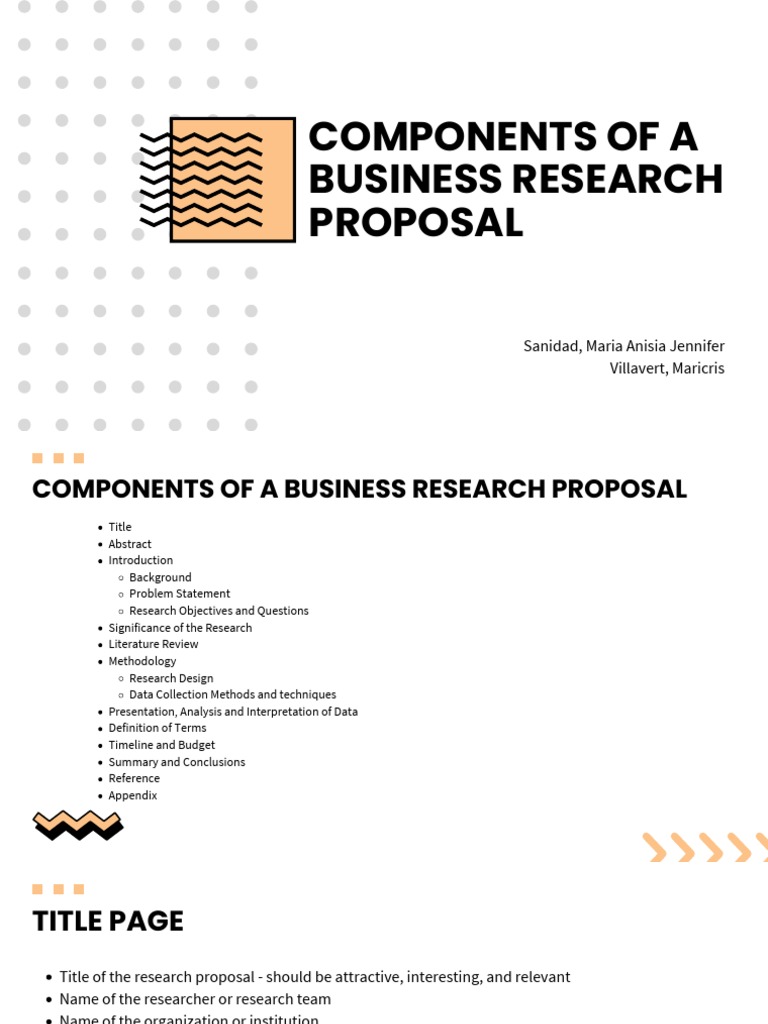 Business Research Proposal Components | PDF | Methodology | Data
