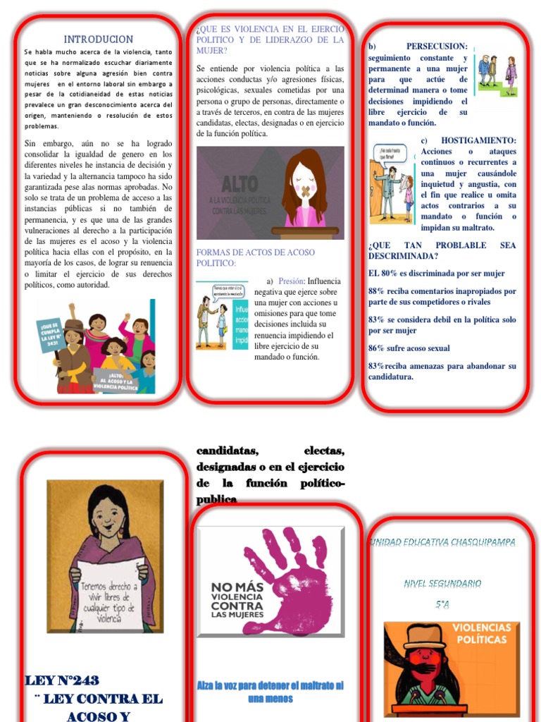 Triptico Violencia 243 | PDF | Acoso sexual | Violencia Triptico Violencia 243 | PDF | Acoso sexual | Violencia