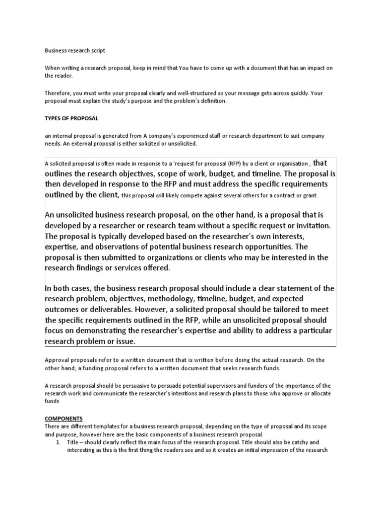 Business Research Script | PDF | Methodology | Research Design