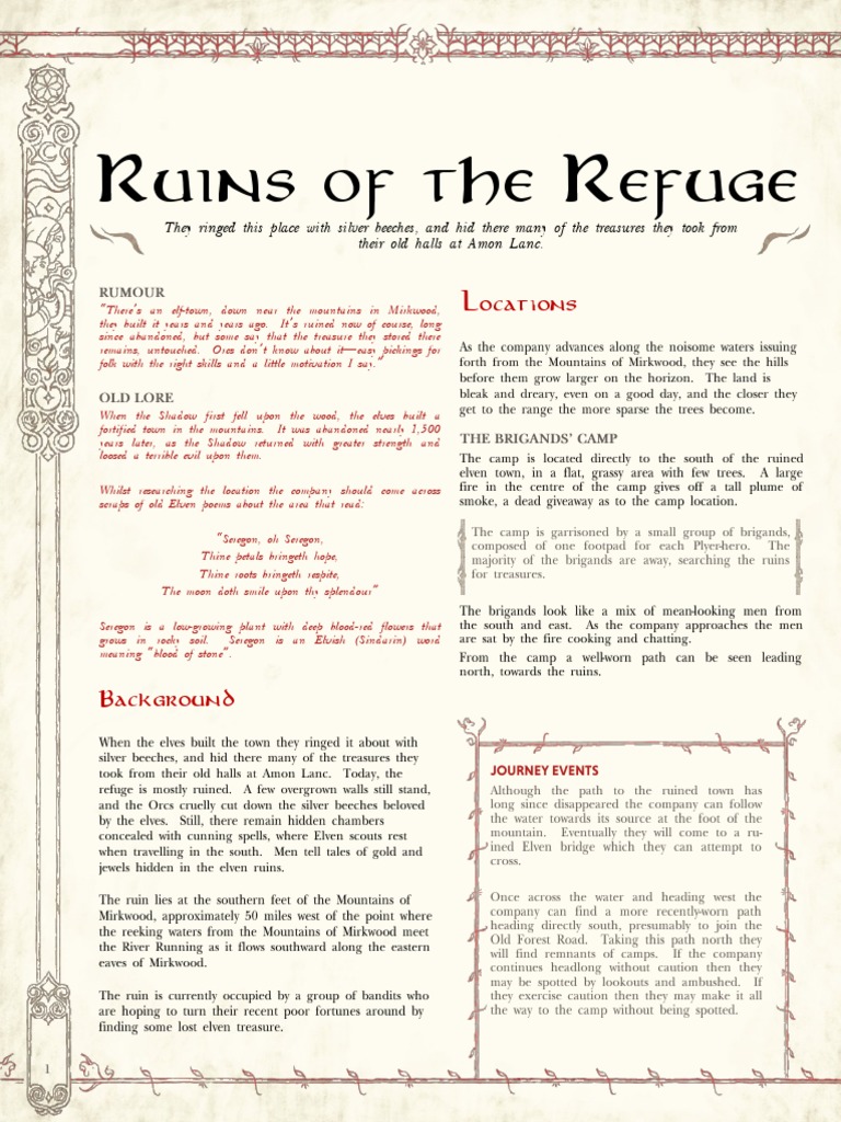 Ruins of The Elven Refuge | PDF | Middle Earth | J. R. R. Tolkien