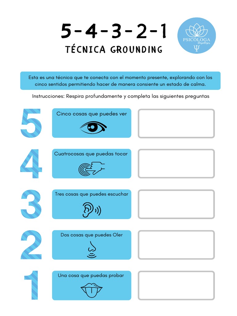 Técnica Grounding 5-4-3-2-1 | PDF