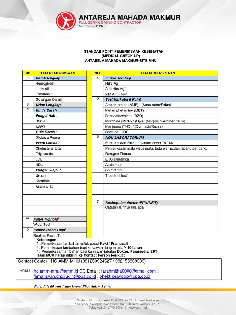 Point MCU PT. AMM Job Site MHU-rev01 | PDF