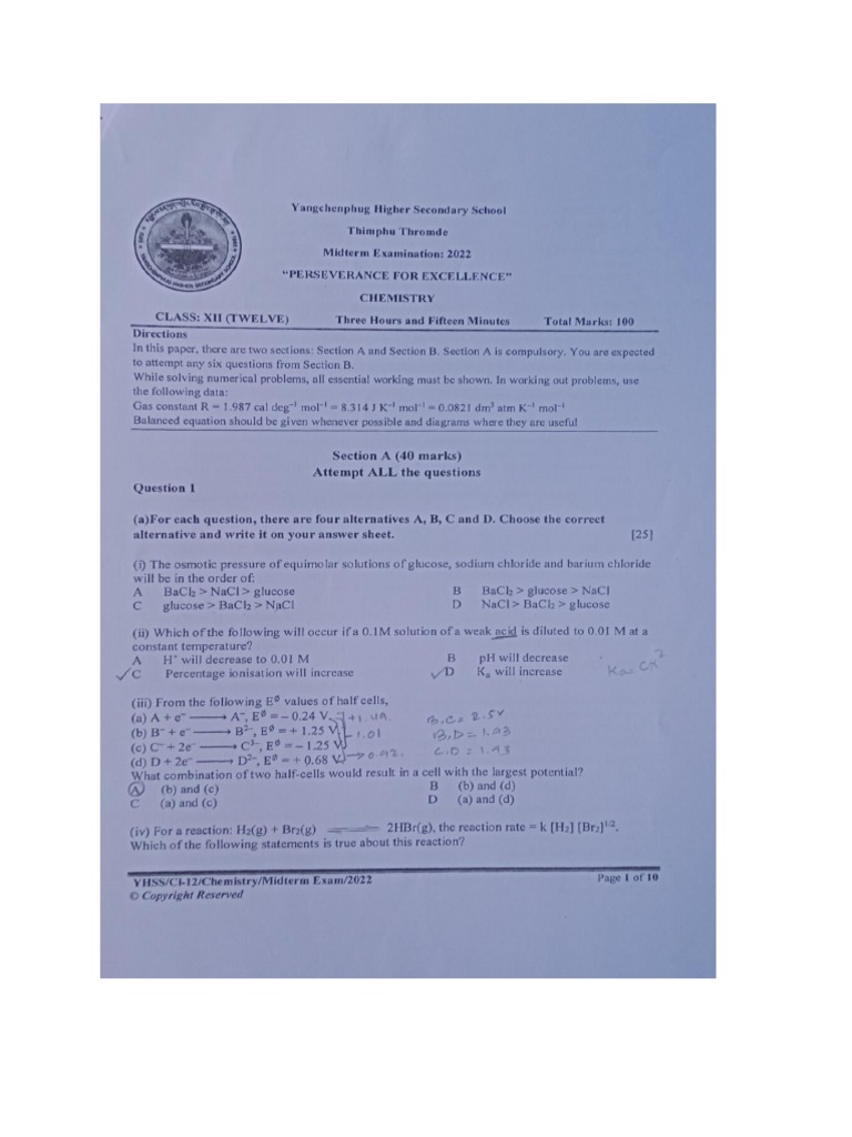 Yhss Chemistry PDF | PDF