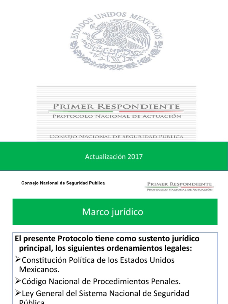 Protocolo Nacional de Actuacion Del Primer Respondiente | PDF | Policía | Valores