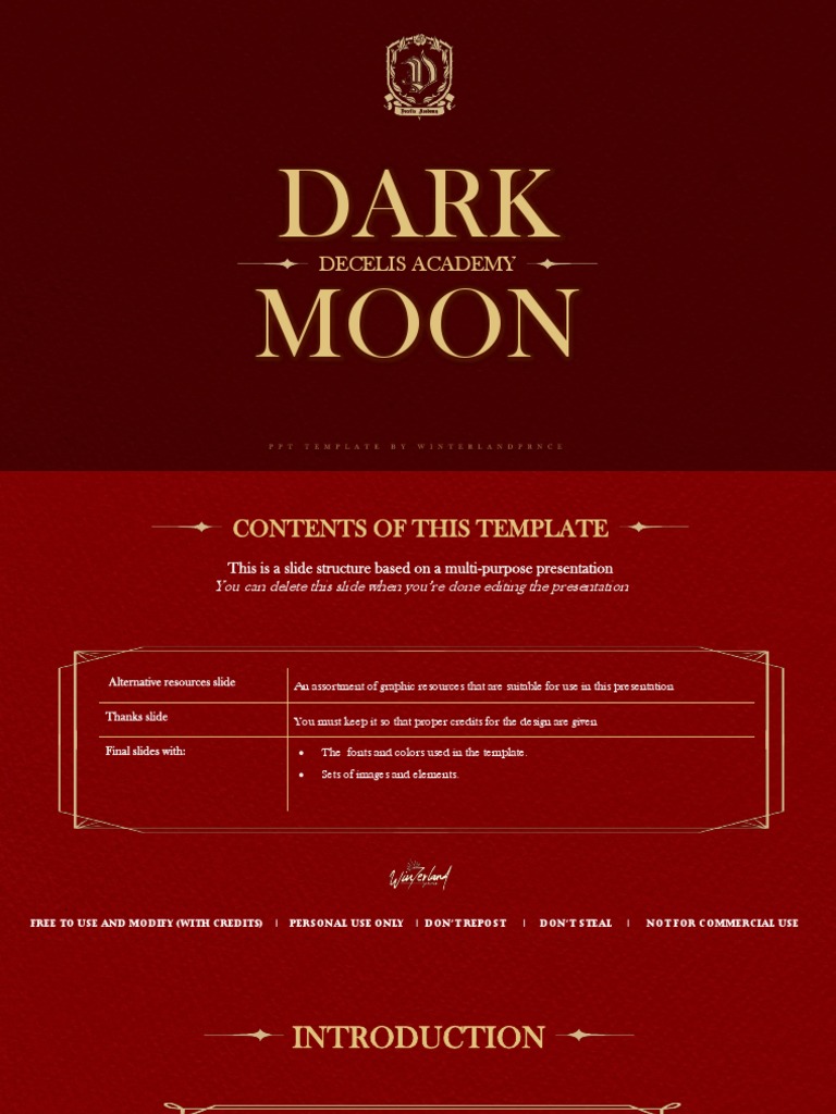 (PREVIEW) ENHYPEN PPT TEMPLATE - DARK MOON DECELIS ACADEMY by ...