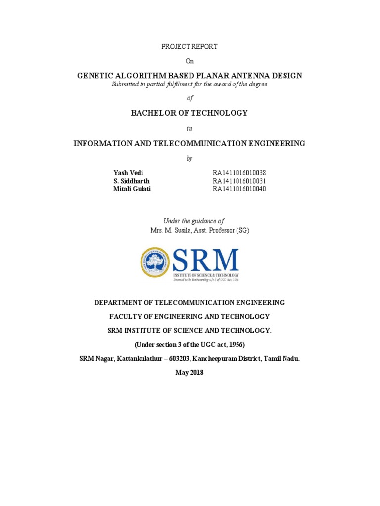 Genetic Algorithm Based Planar Antenna Design | PDF | Antenna (Radio ...
