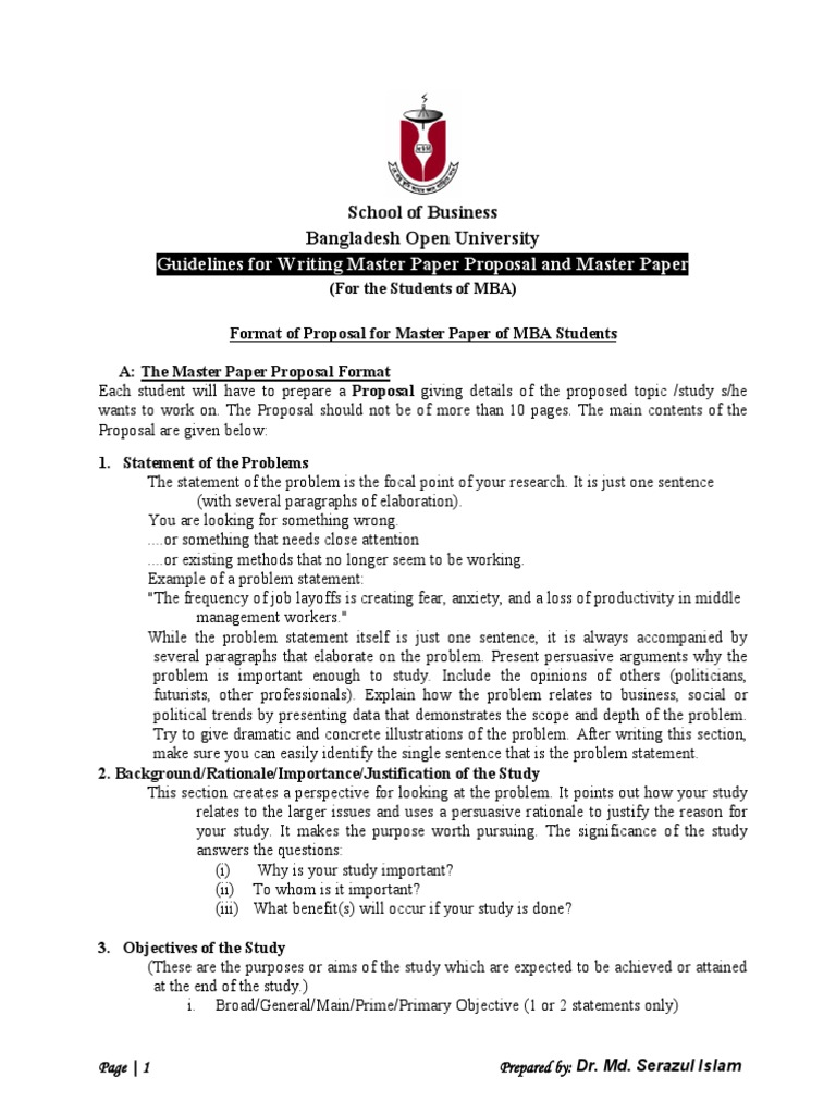 Guidelines For Master Paper - BOU | PDF | Data | Data Analysis