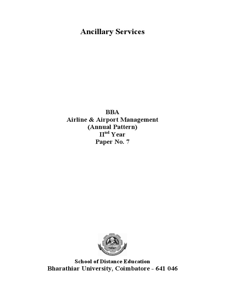 Ancillary Services | PDF | Airport | Airlines