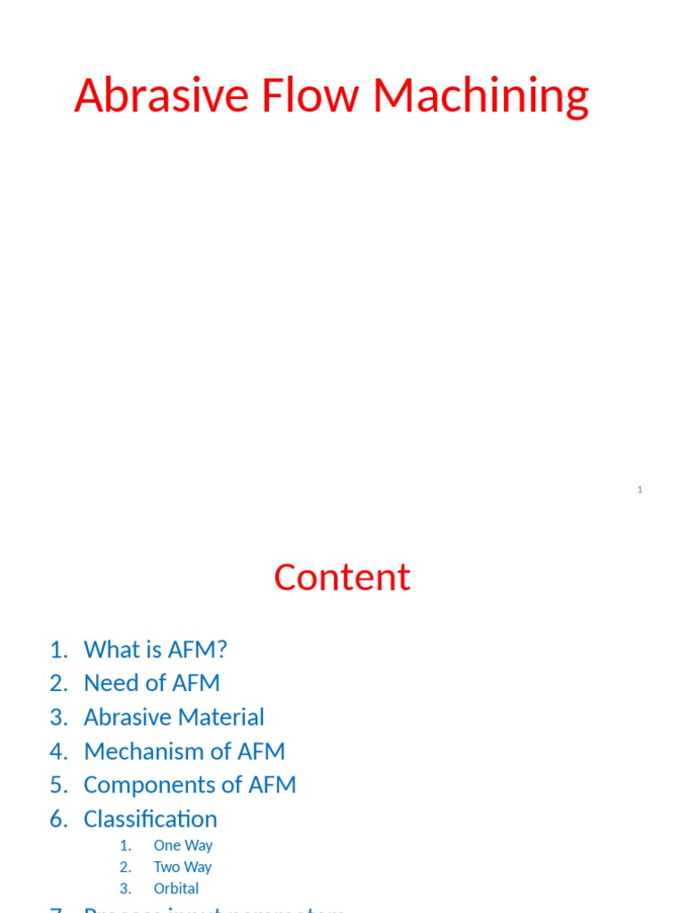 Abrasive Flow Machining | Download Free PDF | Abrasive | Metalworking