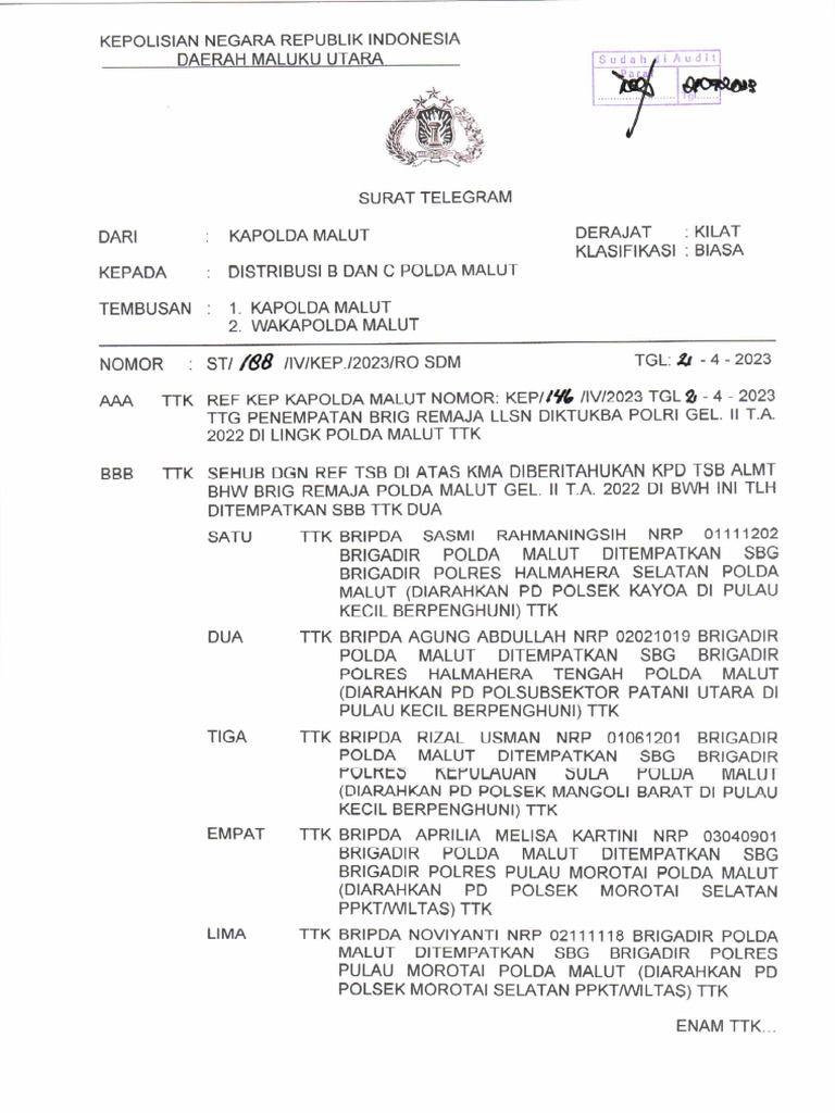 ST 188 Iv Kep 2023 | PDF
