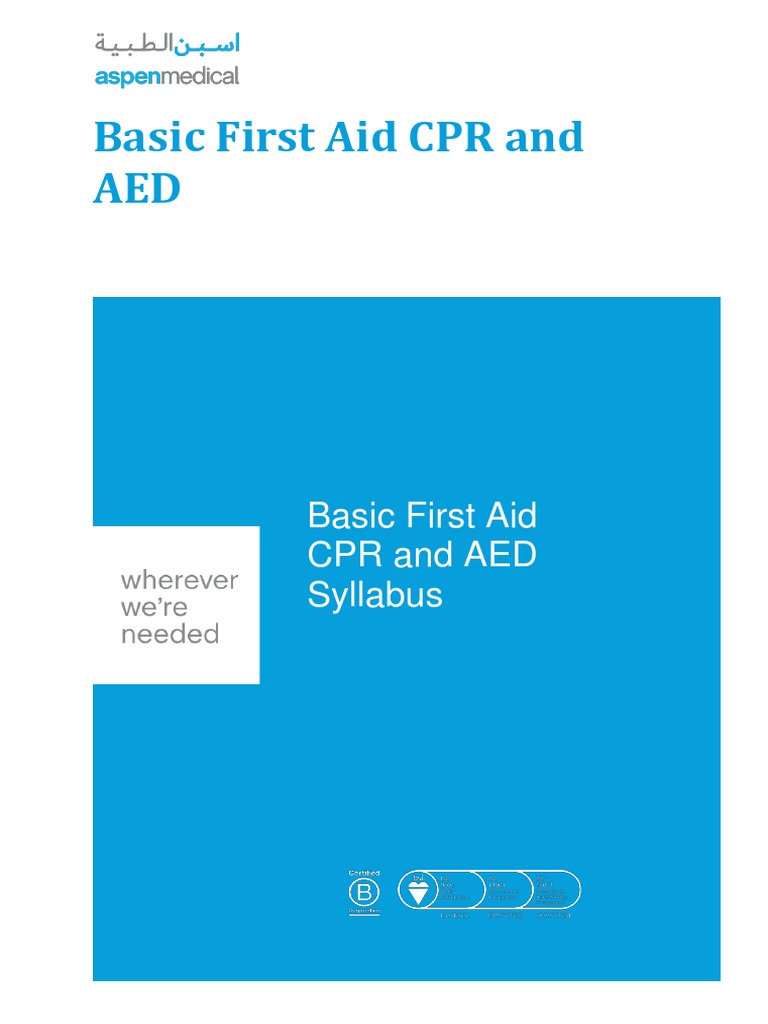 ASHI Basic First Aid CPR and AED Syllabus Aspenized | PDF | Cardiopulmonary Resuscitation ...