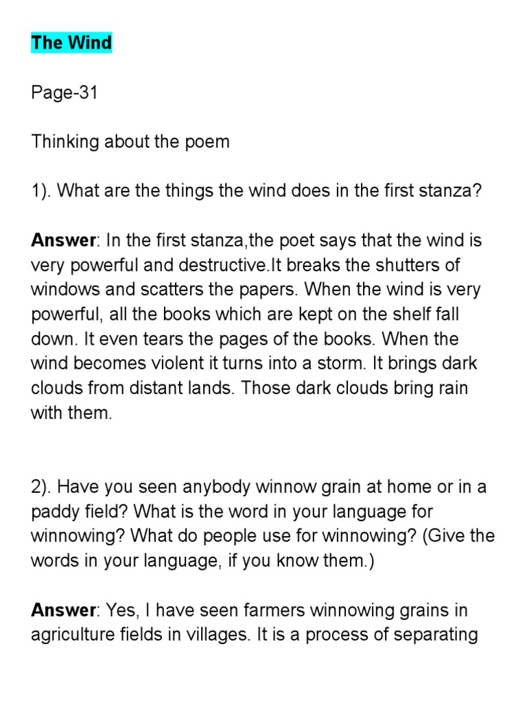 The Wind | PDF | Wound | Courage