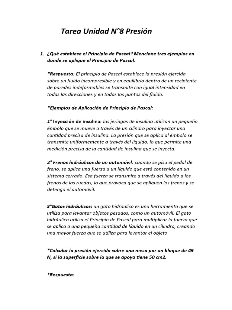 Tarea De Unidad N°8 De Fisica Y Quimica Senati Pdf