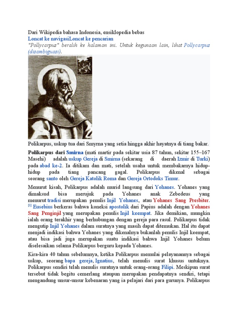 Polikarpus | PDF | Agama & Spiritualitas