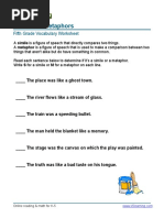 Lesson Plan - Owl Moon - Metaphors and Similes | PDF | Reading ...