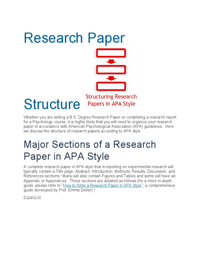 Research Paper Structure | PDF | Apa Style | Academic Publishing