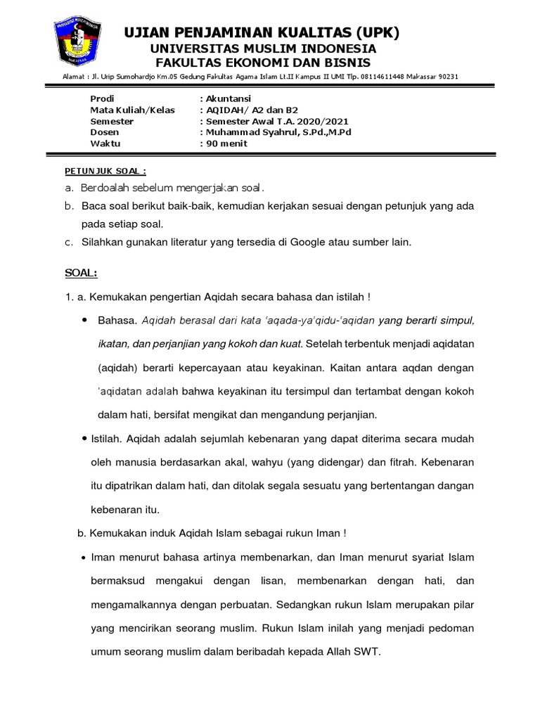 Muh Ryamizard Kamase (02320200126) Final | PDF