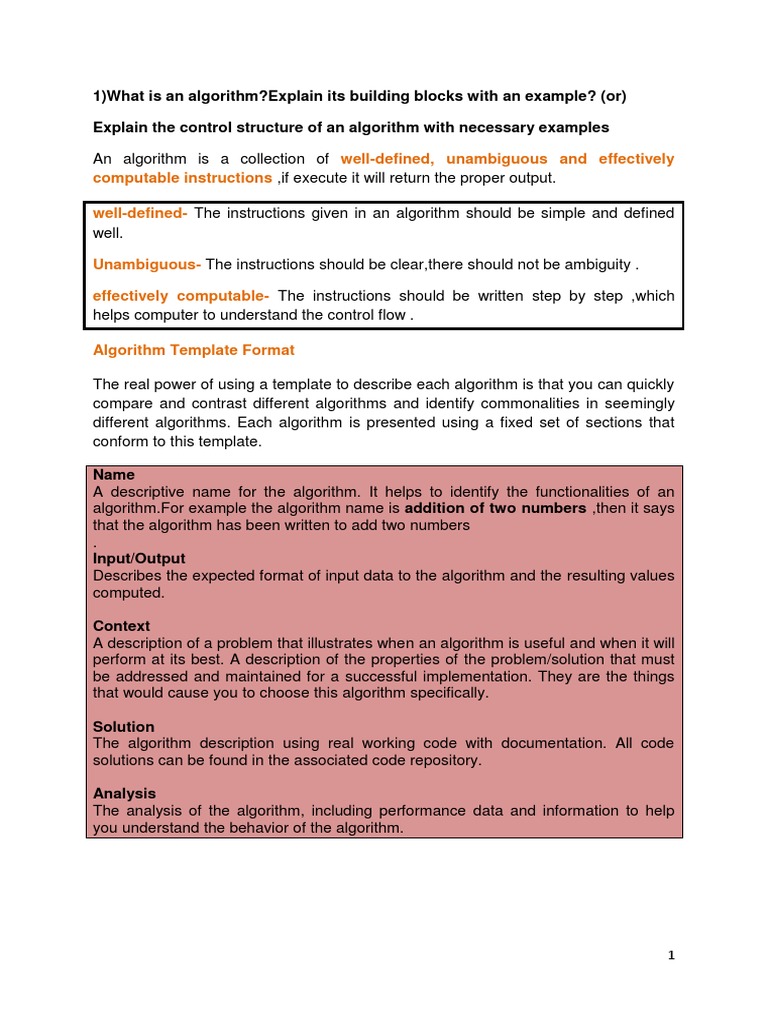 Algorithmic Problem Solving Pdf Algorithms Computer Programming 6477