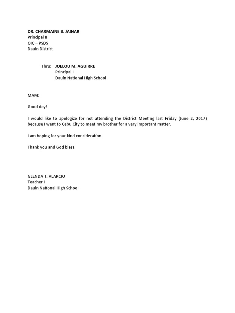 Letter of Explanation | PDF