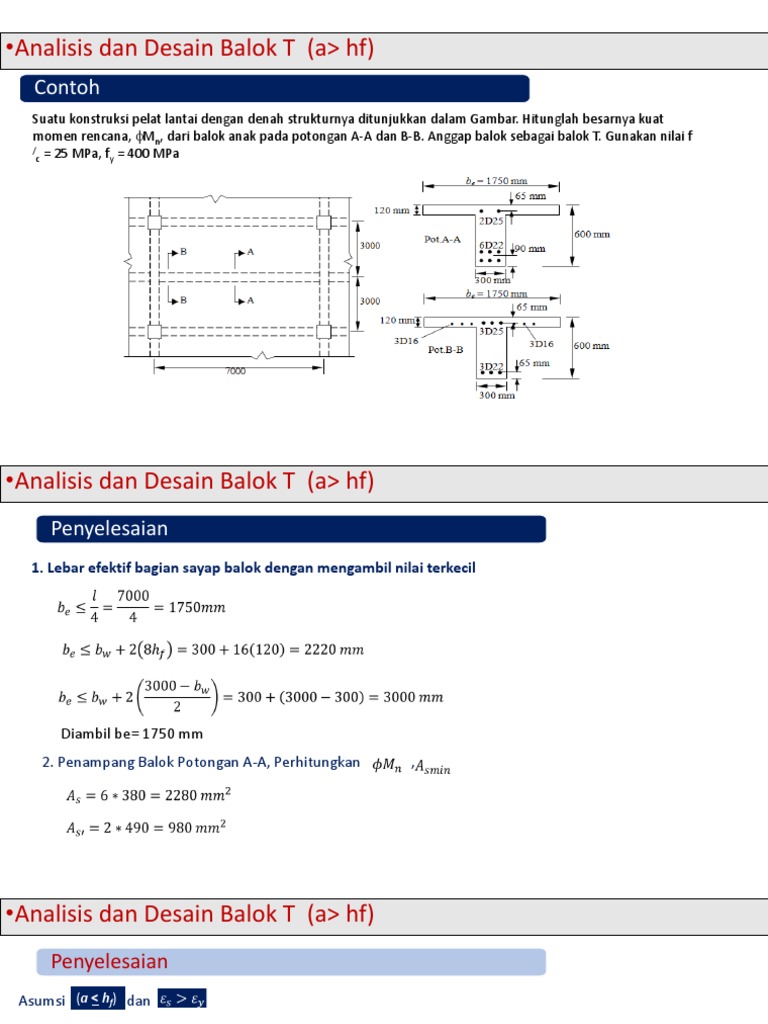Balok T - Latihan Soal | PDF