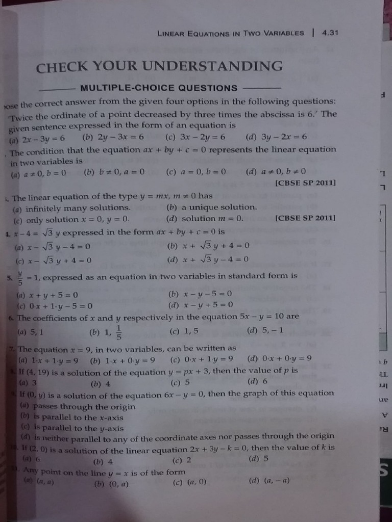 CH - 4 - Monica Capoor | Download Free PDF | Equations | Algebra