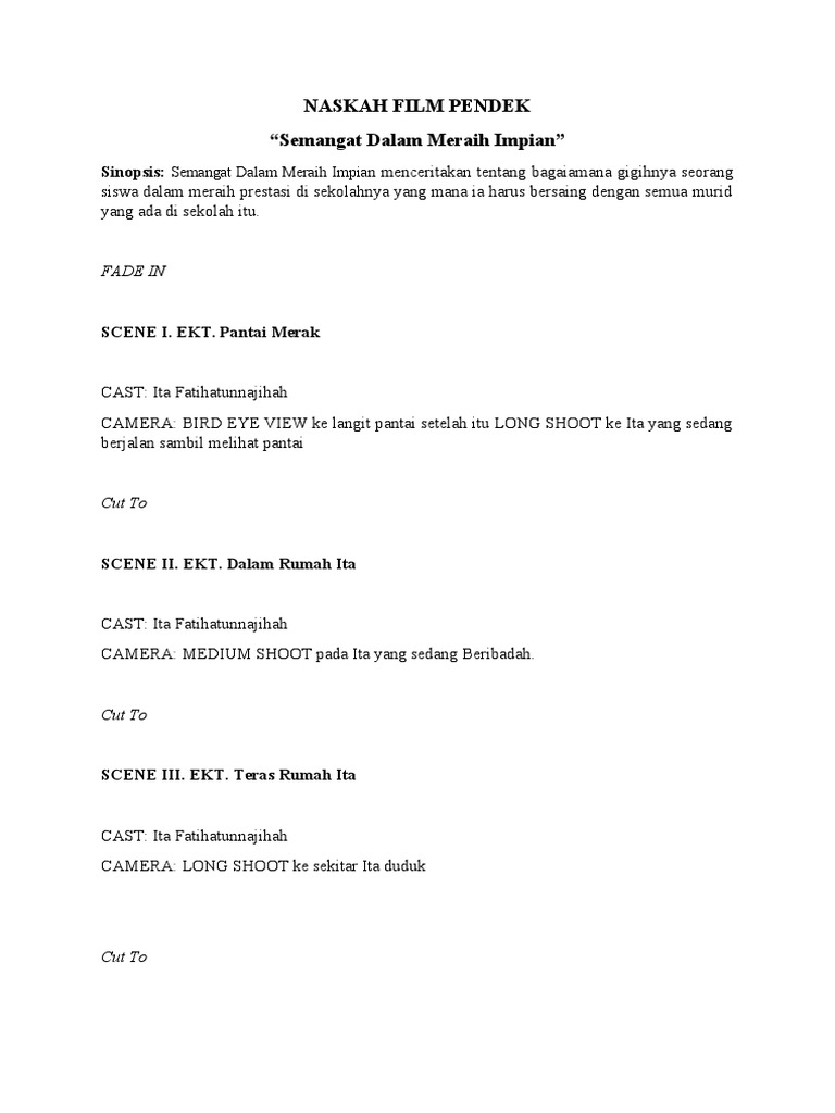 Naskah Film Pendek | PDF