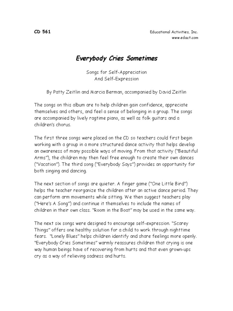 Everybody Cries Sometimes (PDFDrive) | PDF