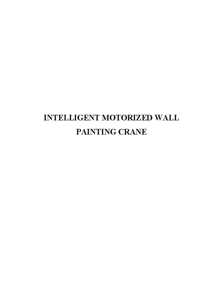 13.intelligent Motorized Wall Painting Crane | PDF | Rectifier | Switch