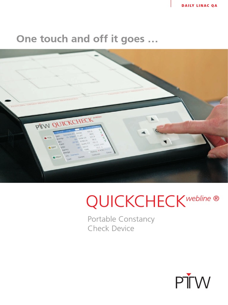 QUICKCHECK Webline Bro en 87113900 02 | PDF | Dosimetry | Particle Accelerator