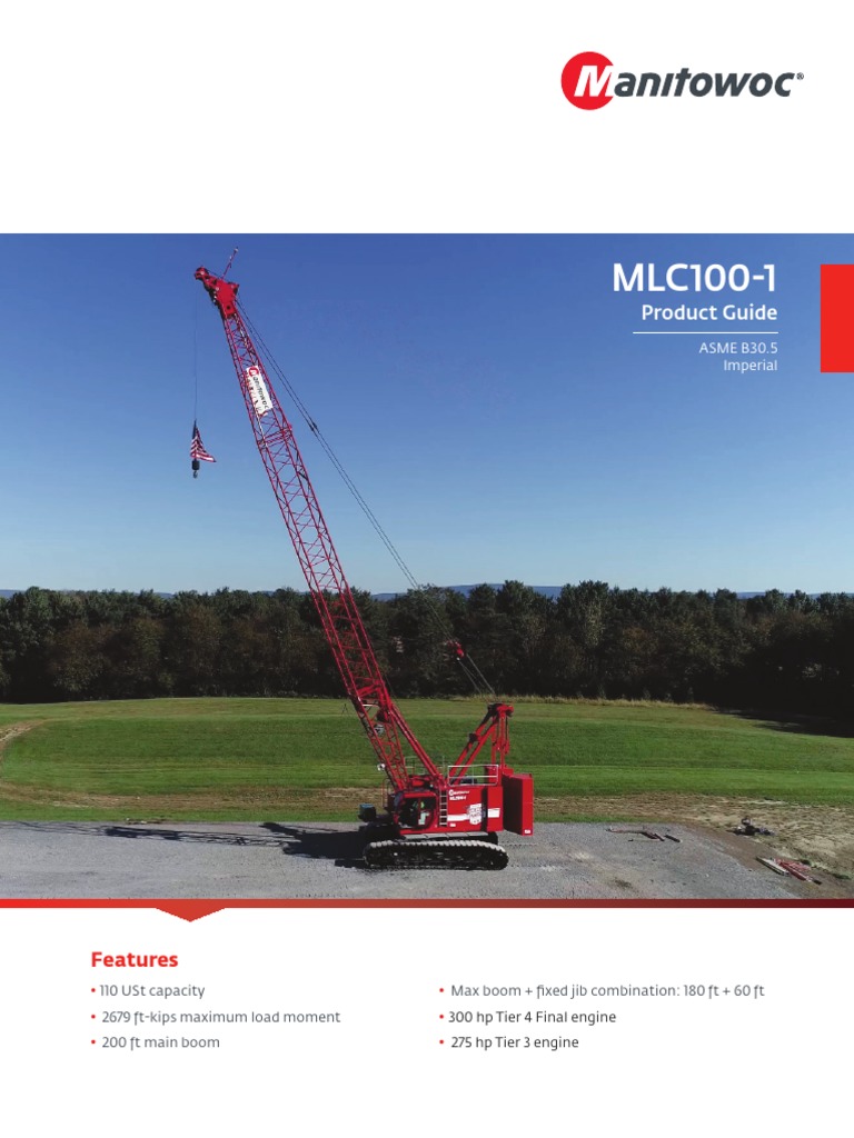 Manitowoc MLC100-1 Product Overview | PDF | Crane (Machine) | Vehicles