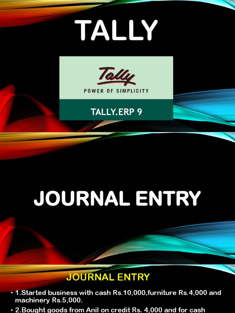 Fourth Day Tally Contents (Journal Entry Part - 2) | PDF | Debits And ...