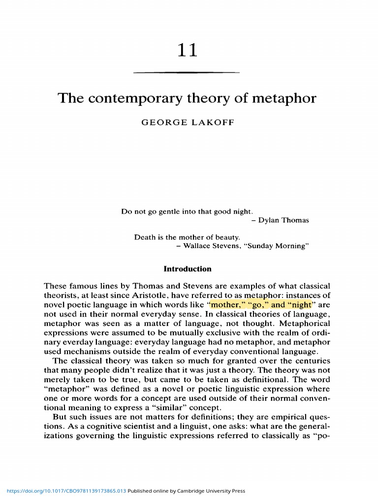 01 - Lakoff, G. The Contemporary Theory of Metaphor. en Ortony, A. (Ed ...