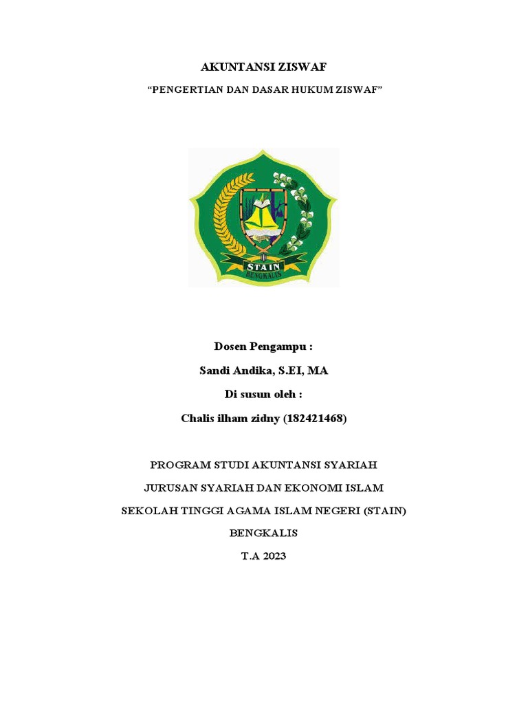 Akuntansi Ziswaf: Pengertian dan Hukum | PDF | Karier & Perkembangan ...