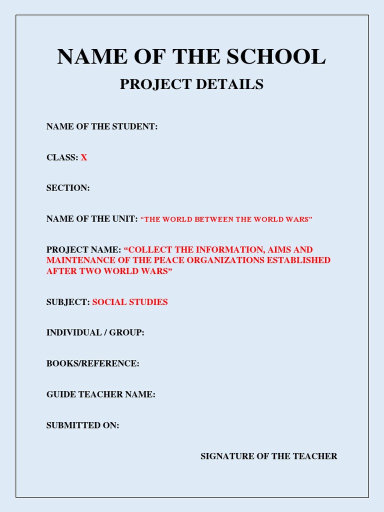 World Between The World Wars - PW - 4 | PDF | United Nations ...