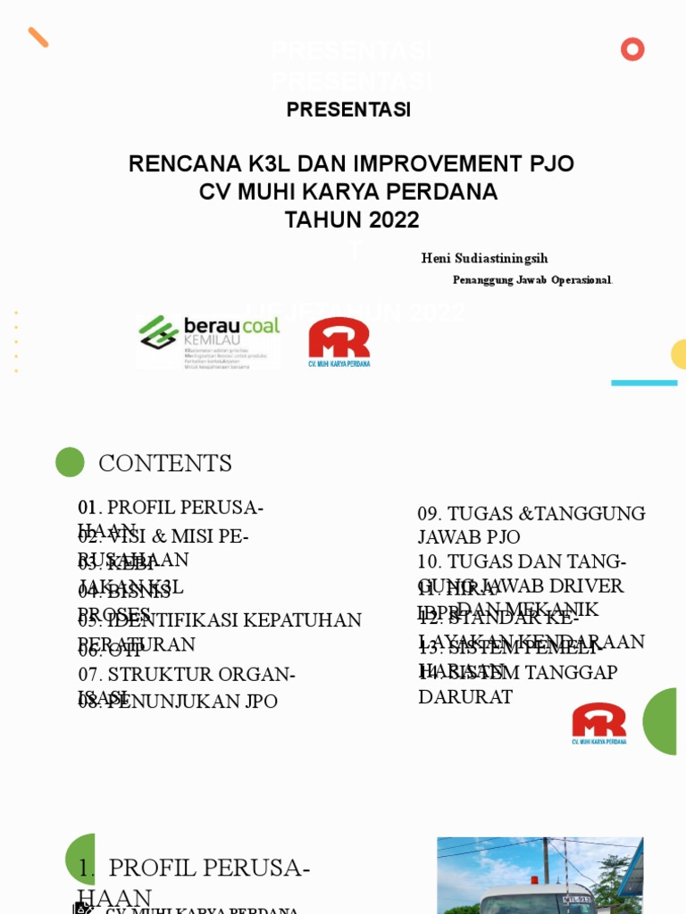Presentasi PJO CV - MKP 2022 | PDF