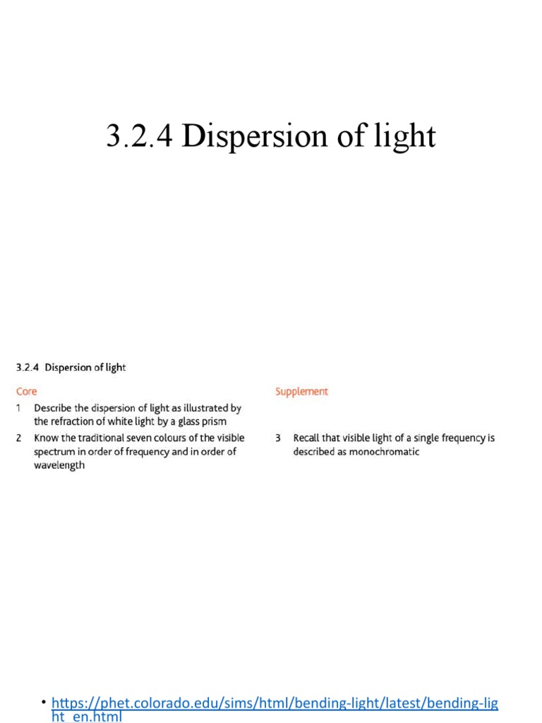 32- Dispersion of light | PDF