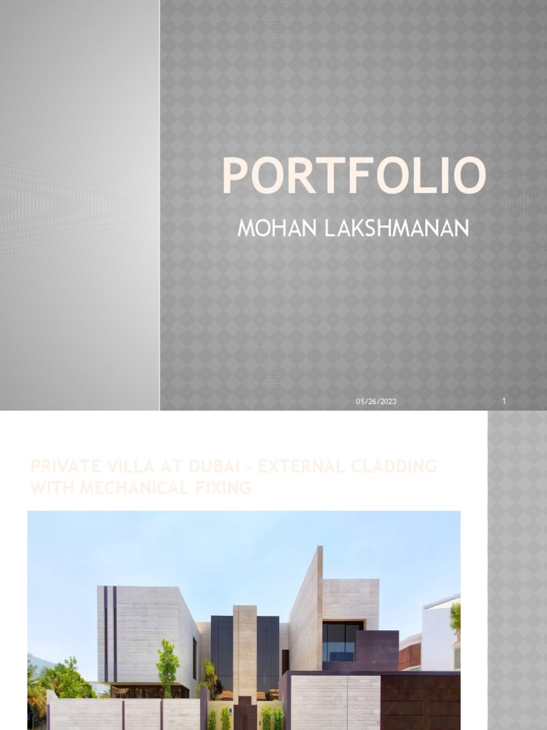 Portfolio of Cladding Designs | PDF