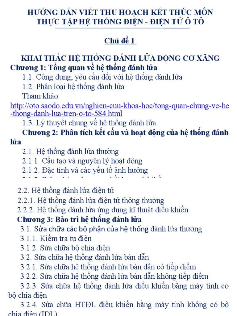 Chủ Đề Tiểu Luận OTO1 Nhóm 3 | PDF