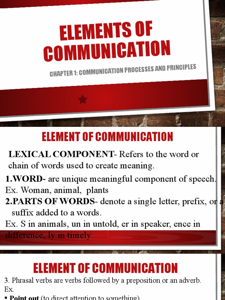Elements of Communication | PDF | Word | Semantic Units