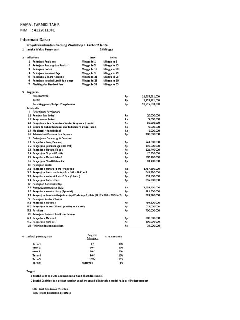 Tarmidi Tahir - ABT 6A Malam - Gantt Chart | PDF