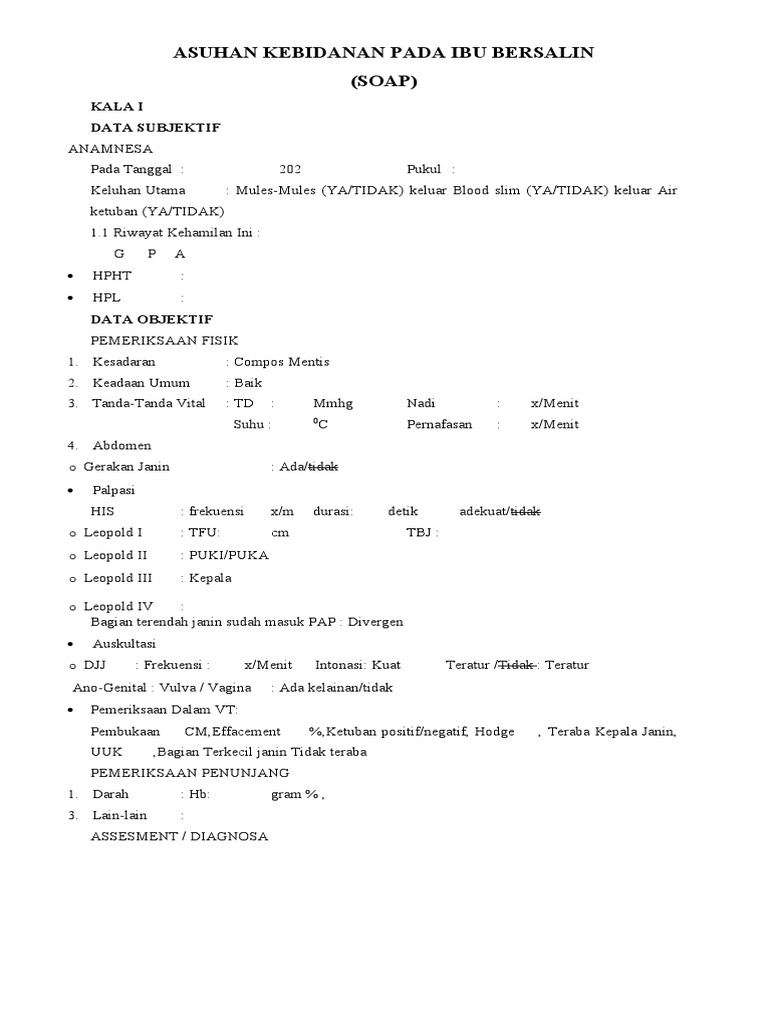Soap Persalinan | PDF